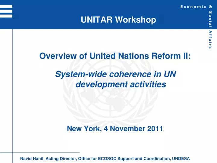 PPT - UNITAR Workshop PowerPoint Presentation, free download - ID:5197372
