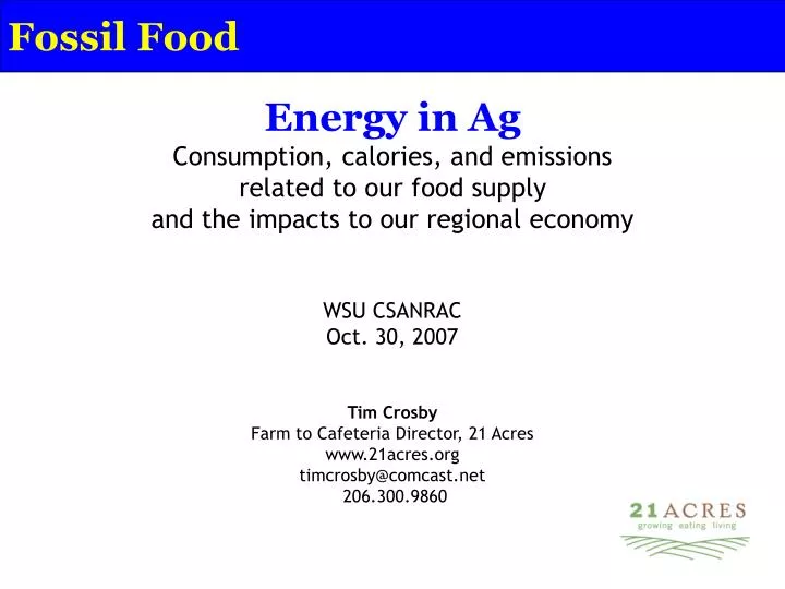 PPT - Fossil Food PowerPoint Presentation, free download - ID:5197653