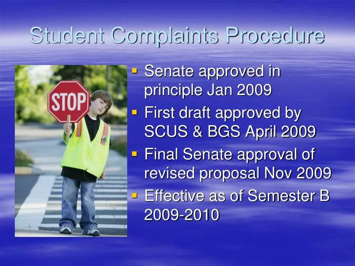PPT - Student Complaints Procedure PowerPoint Presentation, free ...