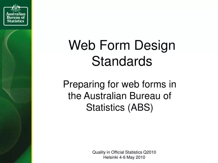 PPT - Web Form Design Standards PowerPoint Presentation, free download ...
