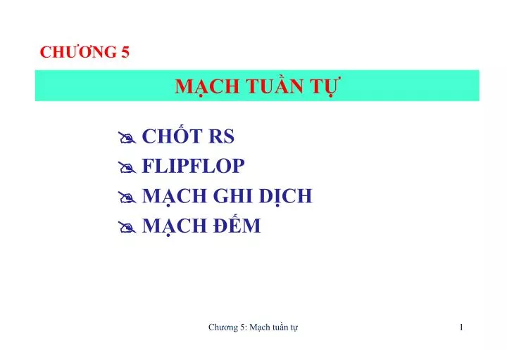 PPT - MẠCH TUẦN TỰ PowerPoint Presentation, free download - ID:5198751