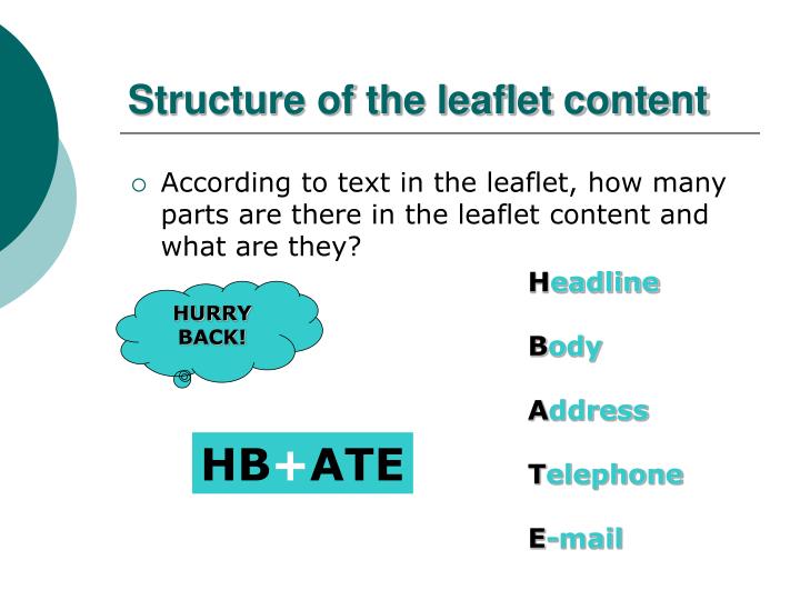 PPT - Leaflets PowerPoint Presentation - ID:5200602