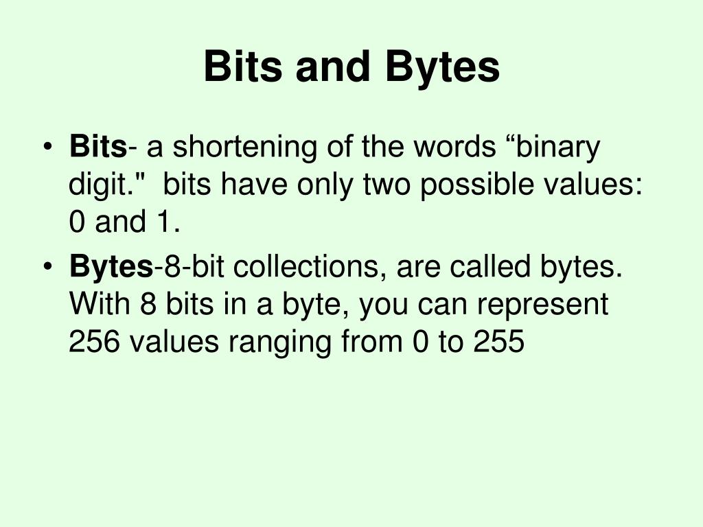 PPT Bits And Bytes PowerPoint Presentation Free Download ID 5201829 PPT Bits And Bytes PowerPoint Presentation Free Download ID 5201829