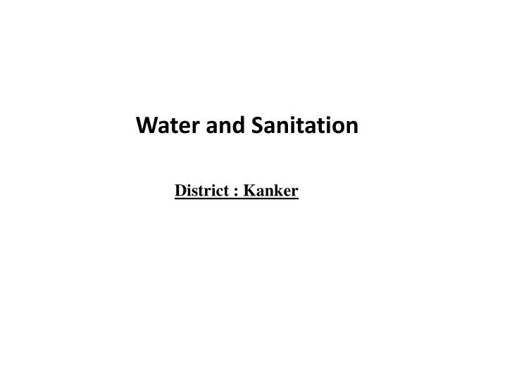 PPT - Water and Sanitation PowerPoint Presentation, free download - ID ...
