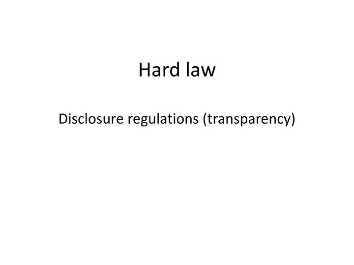 PPT - Hard law PowerPoint Presentation, free download - ID:5202364