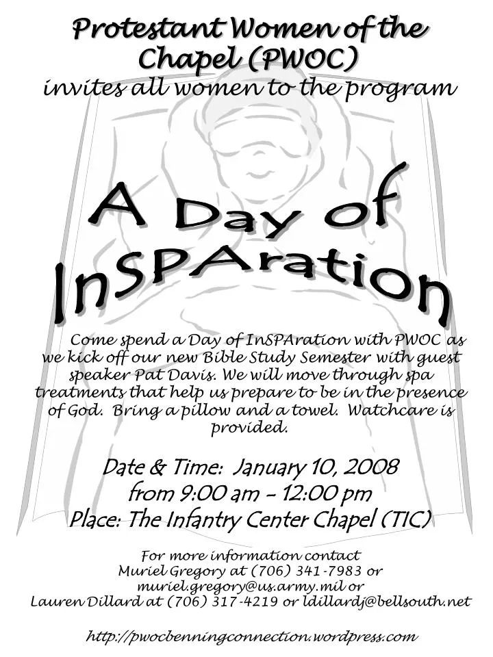 PPT - Protestant Women of the Chapel (PWOC) invites all women to the ...