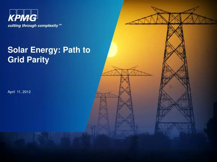 PPT - Solar Energy: Path to Grid Parity PowerPoint Presentation, free ...