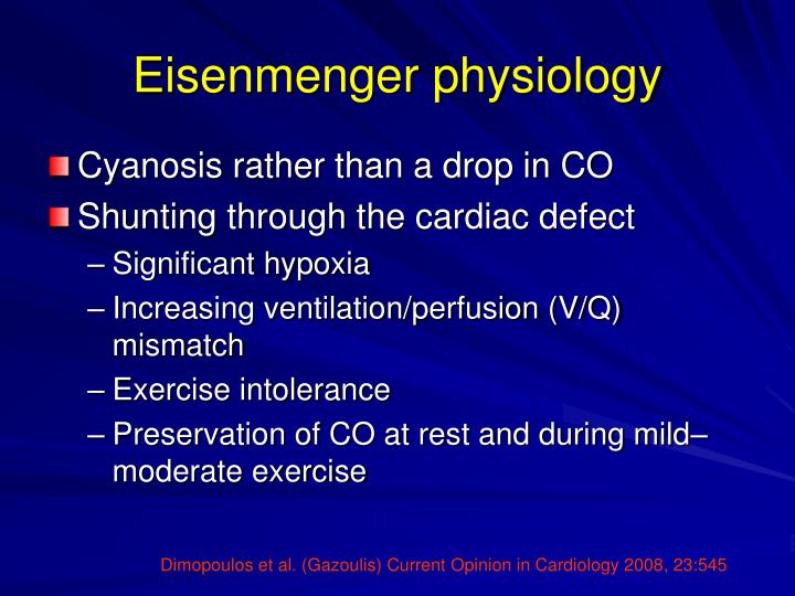 PPT - Eisenmenger Syndrome in Adults with Congenital Heart Disease ...