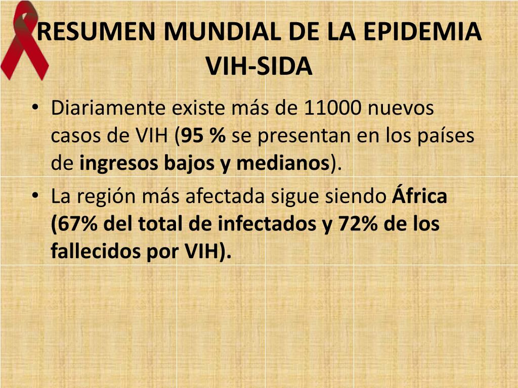 Ppt Situacion Actual Del Vih Sida Powerpoint Presentation Free