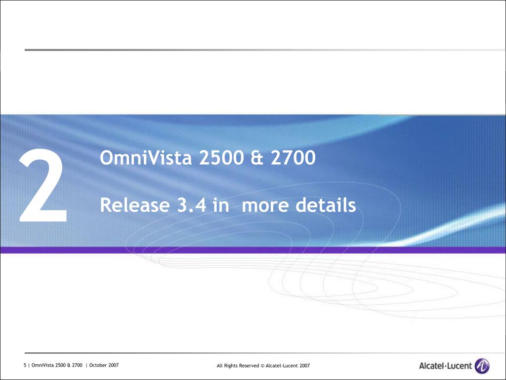 PPT - Alcatel-Lucent OmniVista 2500 & 2700 Delivering the Best ...