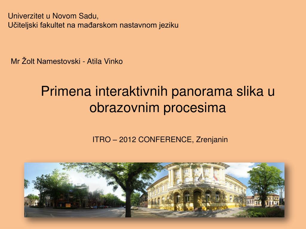 PPT - Primena interaktivnih panorama slika u obrazovnim procesima ...