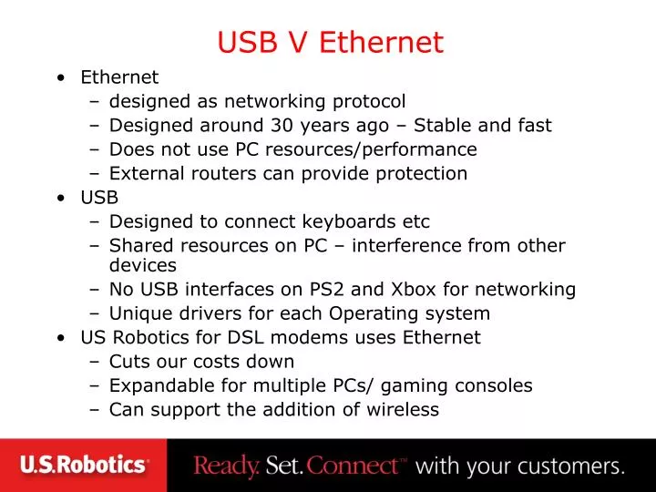 PPT - USB V Ethernet PowerPoint Presentation, free download - ID:5204474