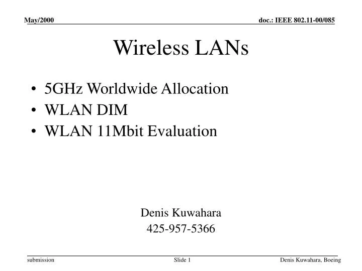 PPT - Wireless LANs PowerPoint Presentation, free download - ID:5204986