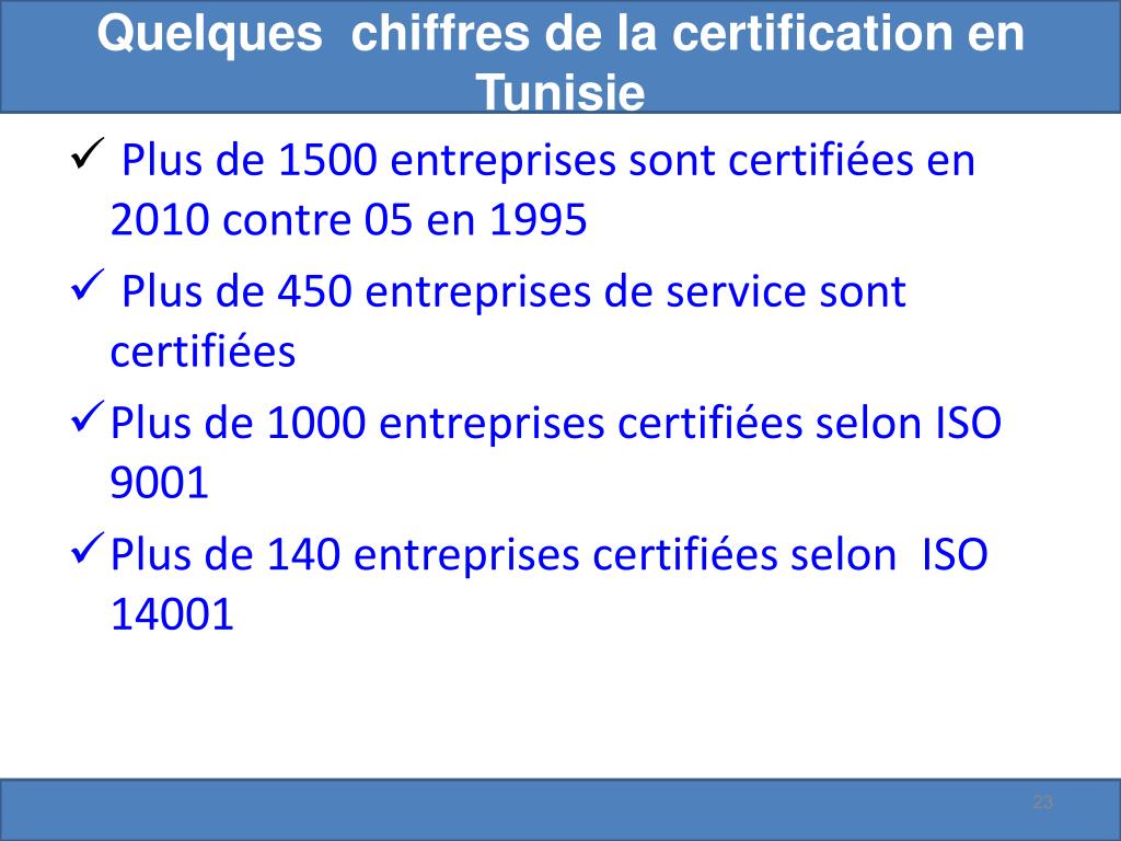 PPT - LA CERTIFICATION QUELS ENJEUX ET QUELLES PERSPECTIVE S par : BEN FARHAT AMEL PowerPoint ...