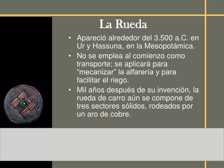 PPT - La Rueda PowerPoint Presentation, free download - ID:5212574