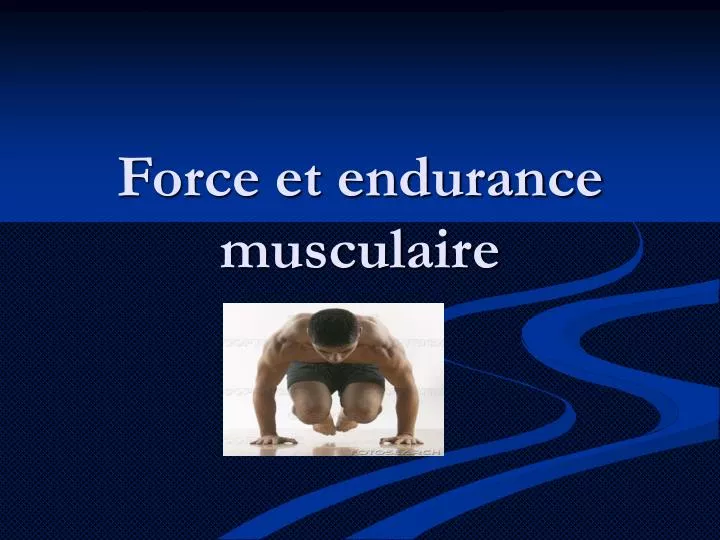 PPT - Force et endurance musculaire PowerPoint Presentation, free ...