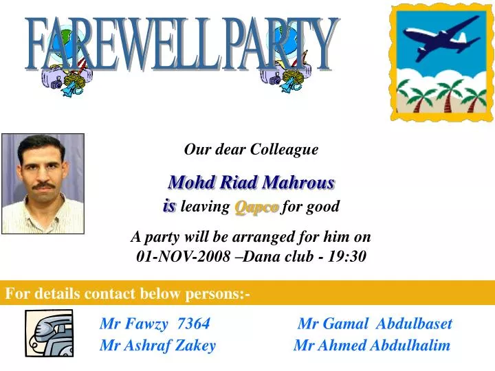 Fare Well Flyer Template