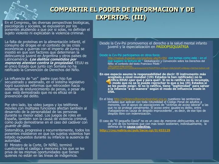 PPT - COMPARTIR EL PODER DE INFORMACION Y DE EXPERTOS. (III) PowerPoint ...