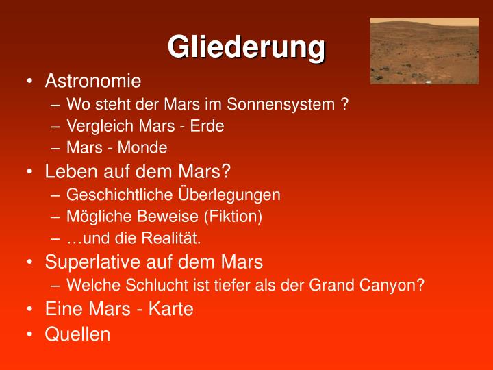 PPT - Der Mars PowerPoint Presentation - ID:5217414