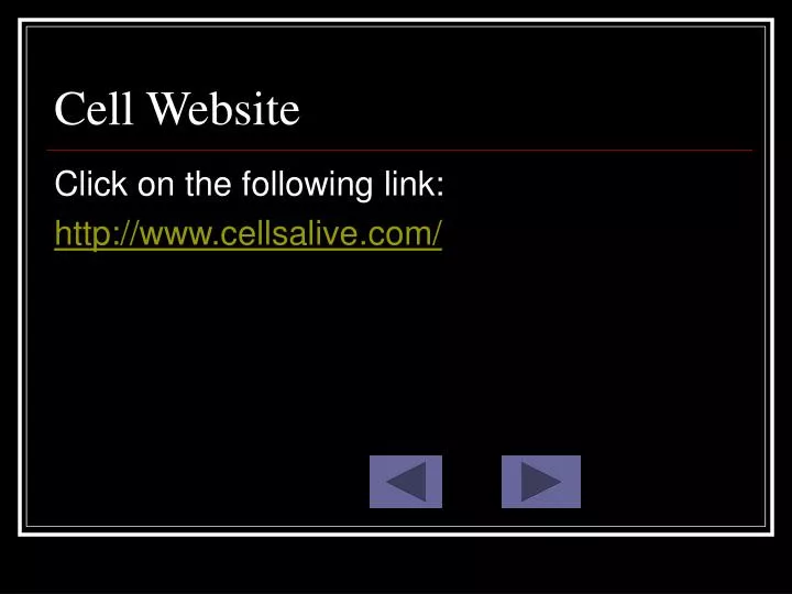 PPT - Cell Website PowerPoint Presentation, free download - ID:5225638