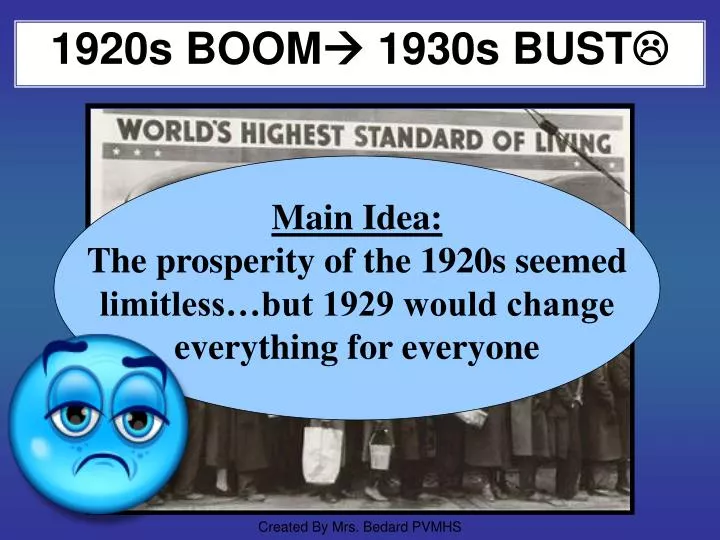 PPT - 1920s BOOM 1930s BUST PowerPoint Presentation, free download - ID ...
