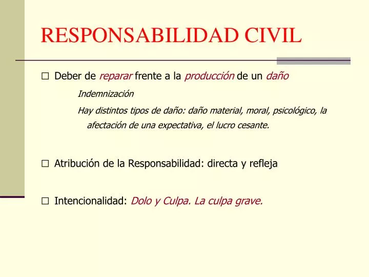 PPT - RESPONSABILIDAD CIVIL PowerPoint Presentation, free download - ID ...