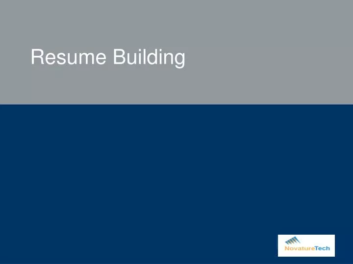 PPT - Resume Building PowerPoint Presentation, free download - ID:5226685