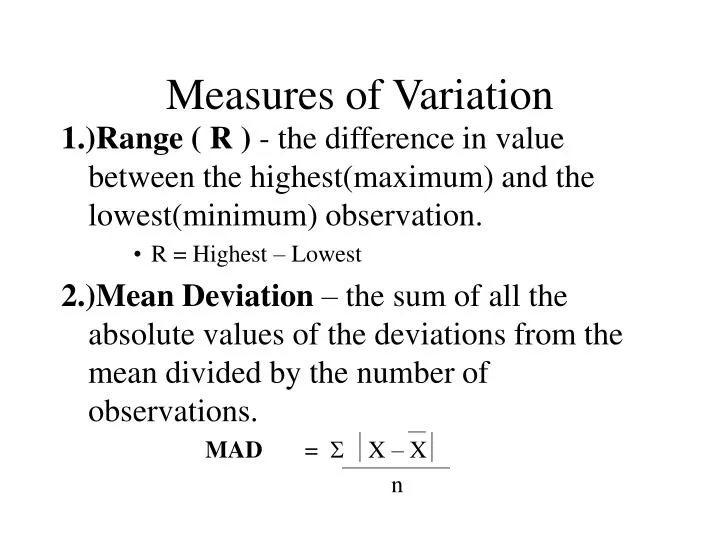 PPT - Measures of Variation PowerPoint Presentation, free download - ID ...