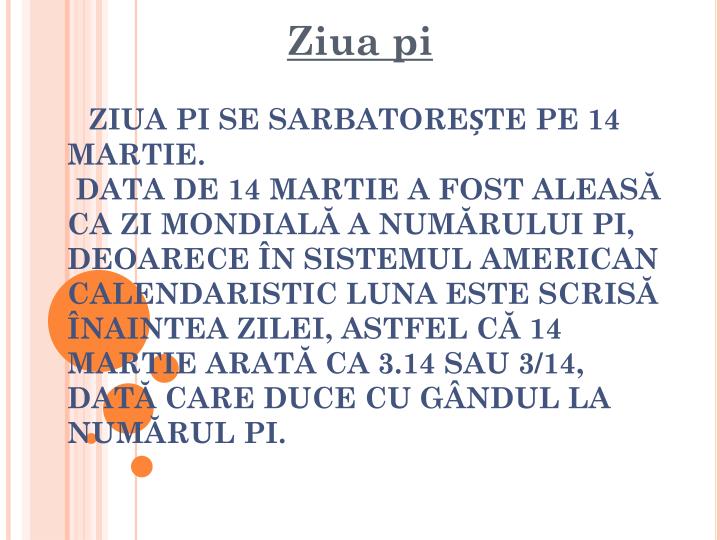 PPT - Numarul (pi) PowerPoint Presentation - ID:5229809