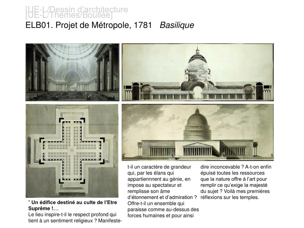 PPT - [ UE-L/Thèmes/Boullée] Architecture. Essai sur l’Art. Etienne ...