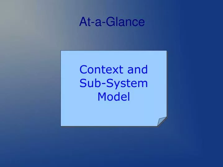 PPT - At-a-Glance PowerPoint Presentation, free download - ID:5231489