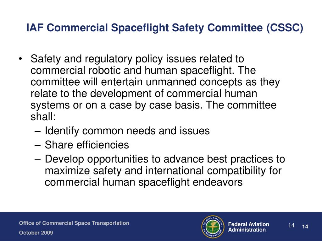 PPT - FAA Office of Commercial Space Transportation IAF Commercial ...