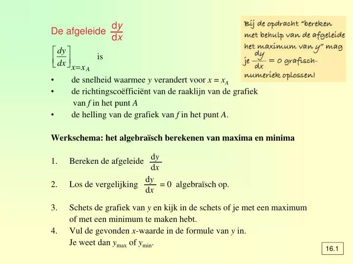 PPT - De afgeleide PowerPoint Presentation, free download - ID:5234537