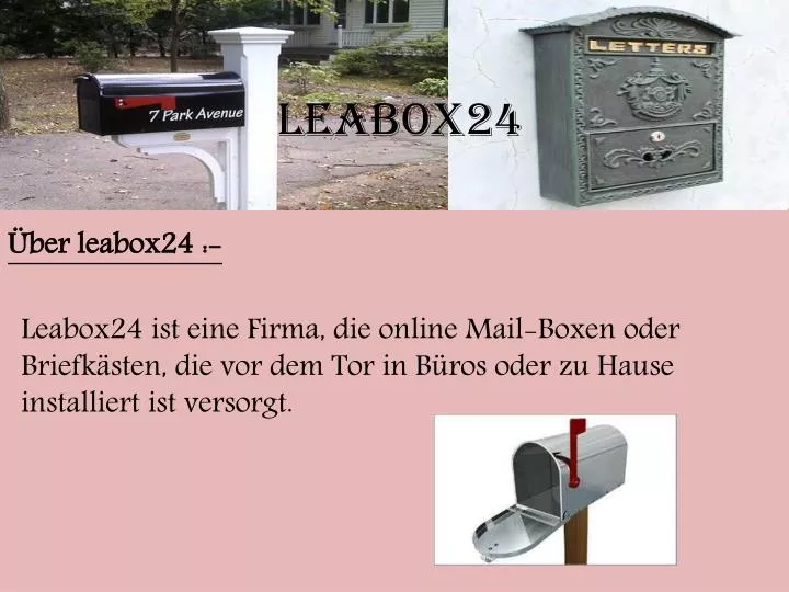 PPT - Mailboxes PowerPoint Presentation, free download - ID:5234871