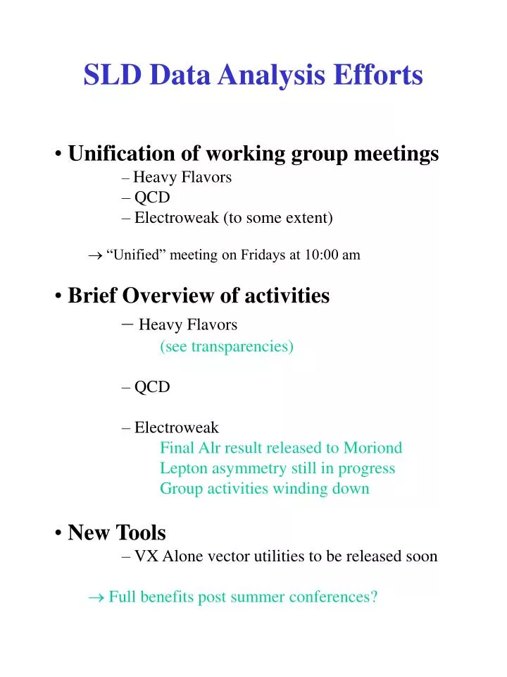 PPT - SLD Data Analysis Efforts PowerPoint Presentation, free download ...