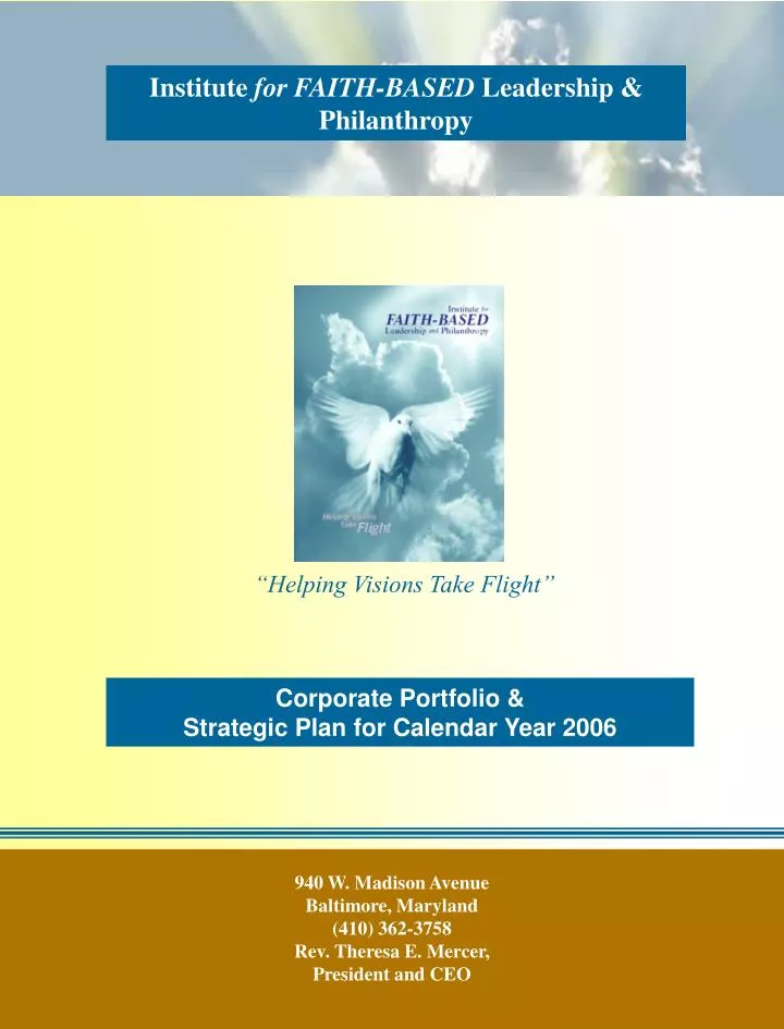 PPT - Institute for FAITH-BASED Leadership & Philanthropy PowerPoint ...