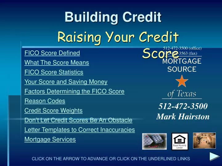 PPT - Building Credit PowerPoint Presentation, free download - ID:5235807