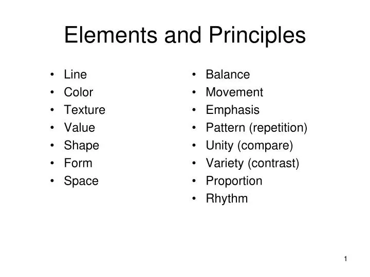 PPT - Elements and Principles PowerPoint Presentation, free download ...