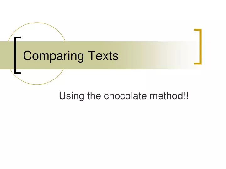 PPT - Comparing Texts PowerPoint Presentation, free download - ID:5235912