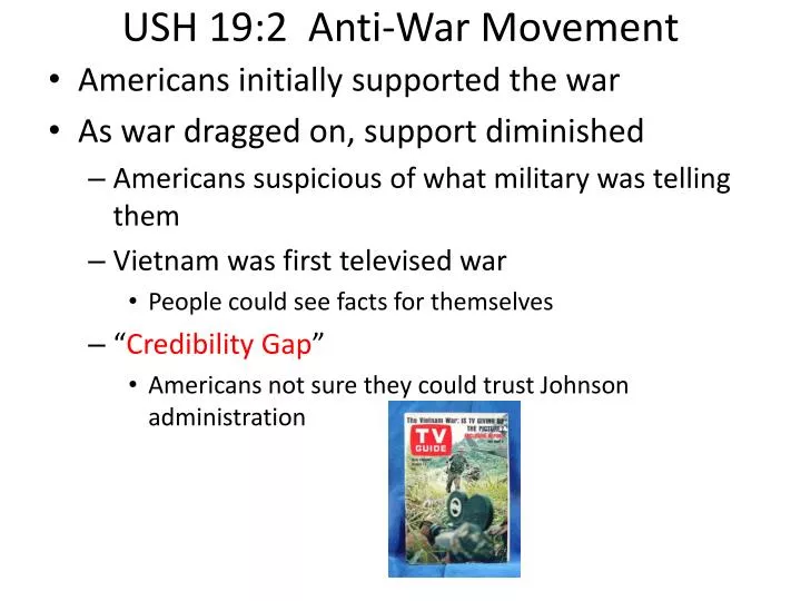 PPT - USH 19:2 Anti-War Movement PowerPoint Presentation, free download - ID:5235989