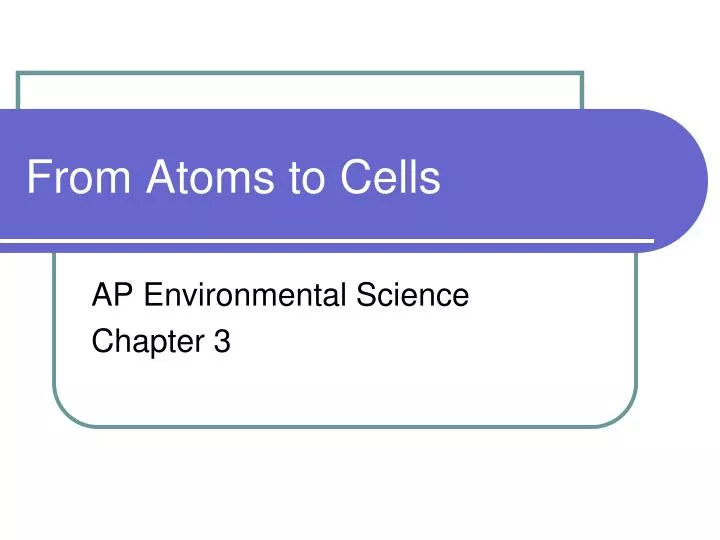 PPT - From Atoms to Cells PowerPoint Presentation, free download - ID ...