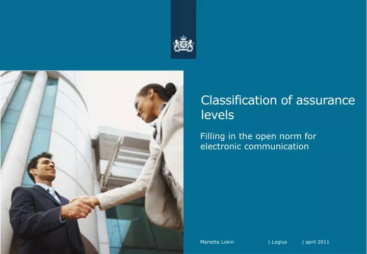 PPT - Classification of assurance levels PowerPoint Presentation, free ...