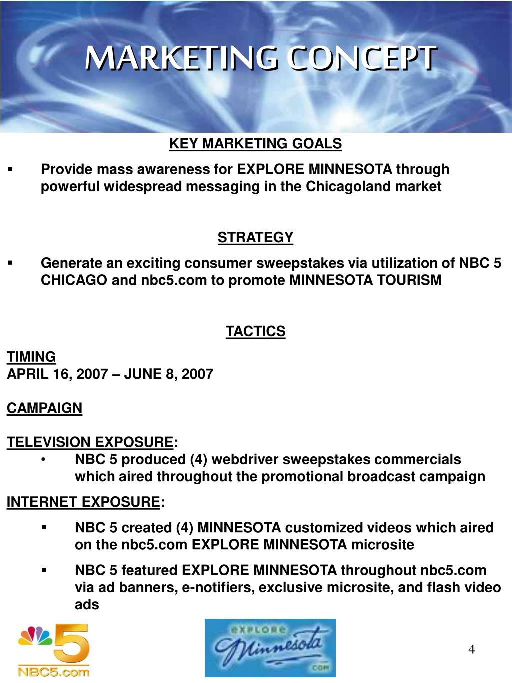 PPT - EXPLORE MINNESOTA 2007 MARKETING PARTNERSHIP The Power of NBC 5 ...