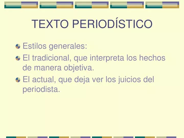 PPT - TEXTO PERIODÍSTICO PowerPoint Presentation - ID:5239345