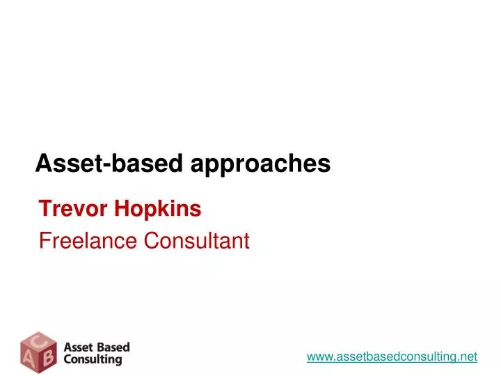 PPT - Asset-based approaches PowerPoint Presentation - ID:5239902
