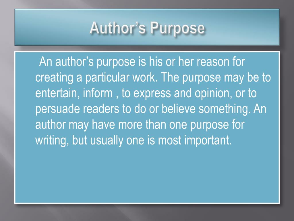 Ppt Authors Purpose Powerpoint Presentation Free Download Id 5241413
