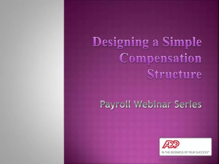 How To Design Compensation Structure