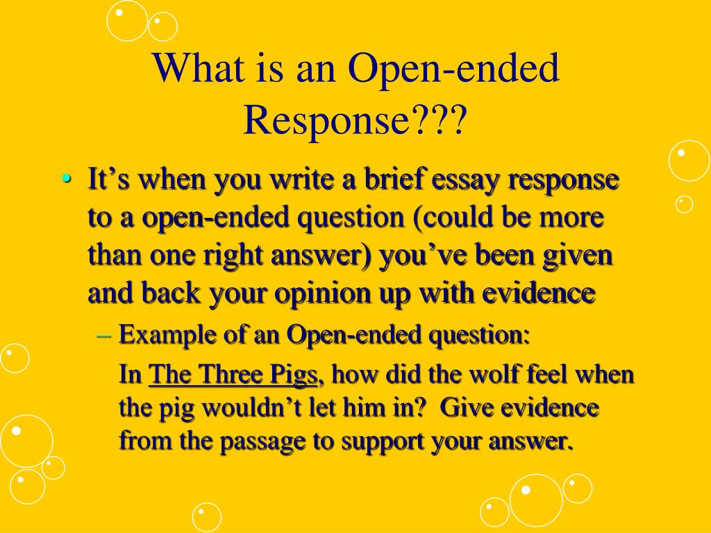 PPT - What is an Open-ended Response??? PowerPoint Presentation, free ... PPT - What is an Open-ended Response??? PowerPoint Presentation, free ...