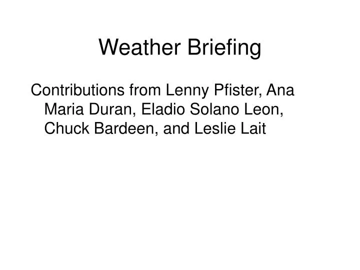 PPT - Weather Briefing PowerPoint Presentation, free download - ID:5243092