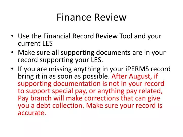 PPT - Finance Review PowerPoint Presentation, free download - ID:5243442